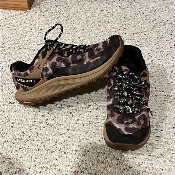 Merrell | Shoes | Merrell Antora 3 Leopard Print Runninghiking Shoes ...